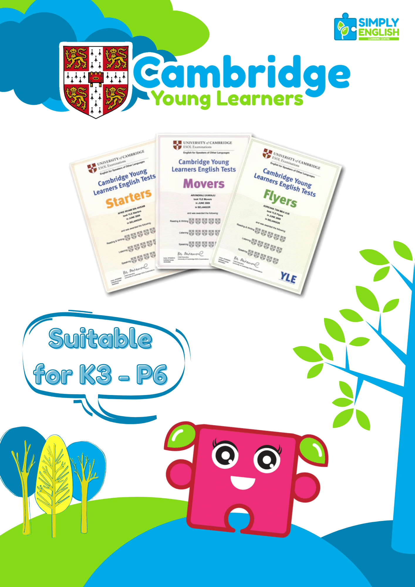 Cambridge English Young Learners (YLE) Starters / Flyers / Movers ...